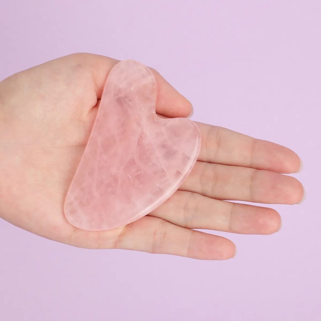 Pierre Naturelle Quartz Rose Gua Sha - Univers Gua Sha